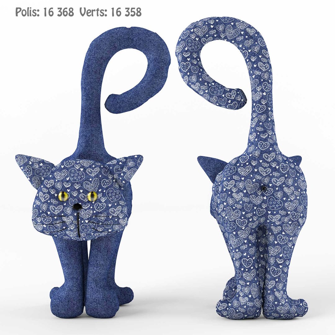 3D soft toy cat model - TurboSquid 1213485