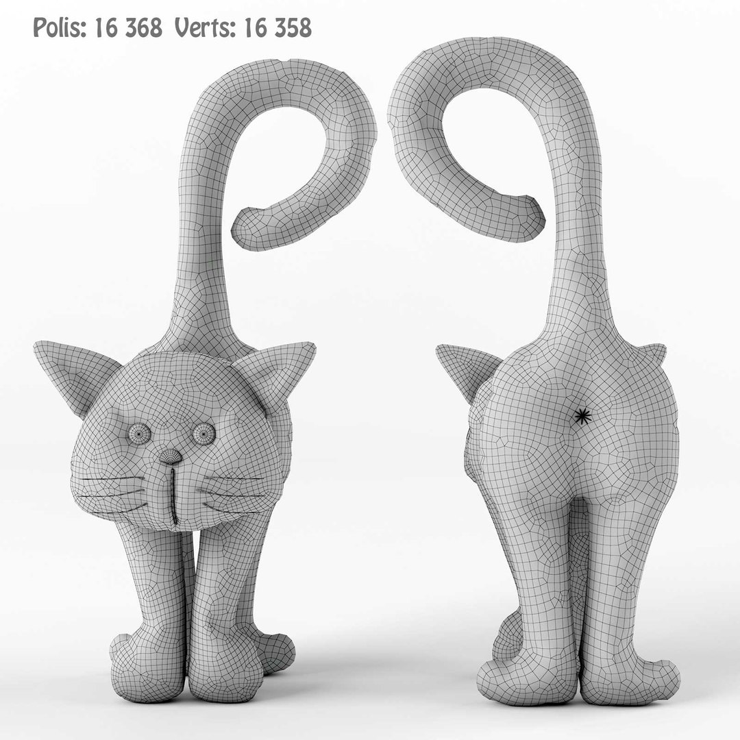 3D soft toy cat model - TurboSquid 1213485