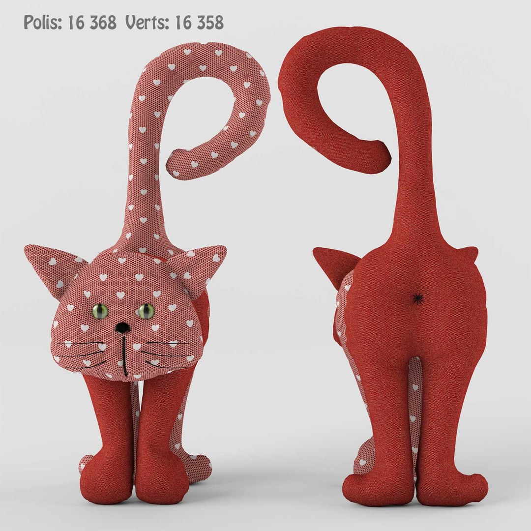 3D soft toy cat model - TurboSquid 1213485