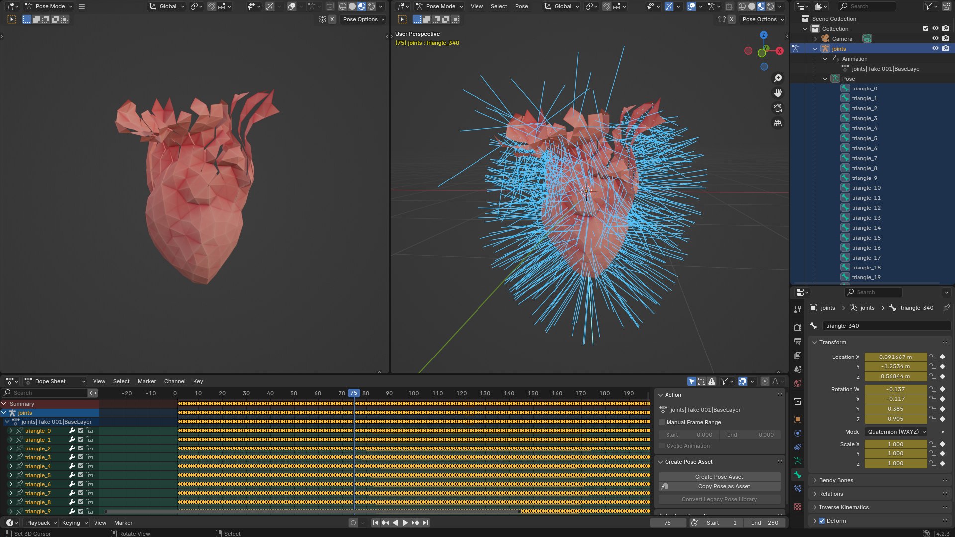 Origami Human Heart Unfolding Growing Animation 3D - TurboSquid 2351349