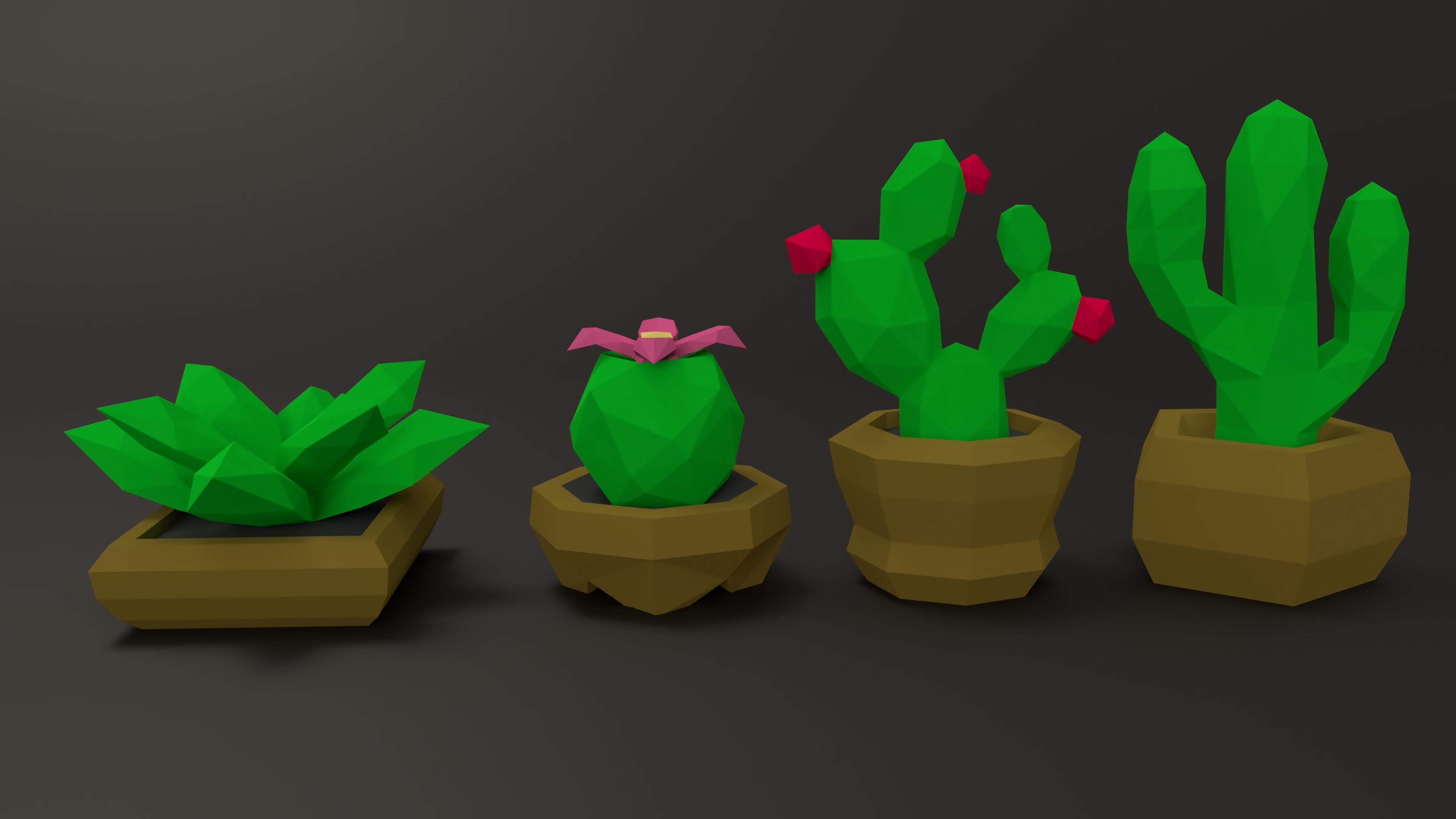 CACTUS Low Poly 3D Papercraf 3D 3D-Modell - TurboSquid 1781610