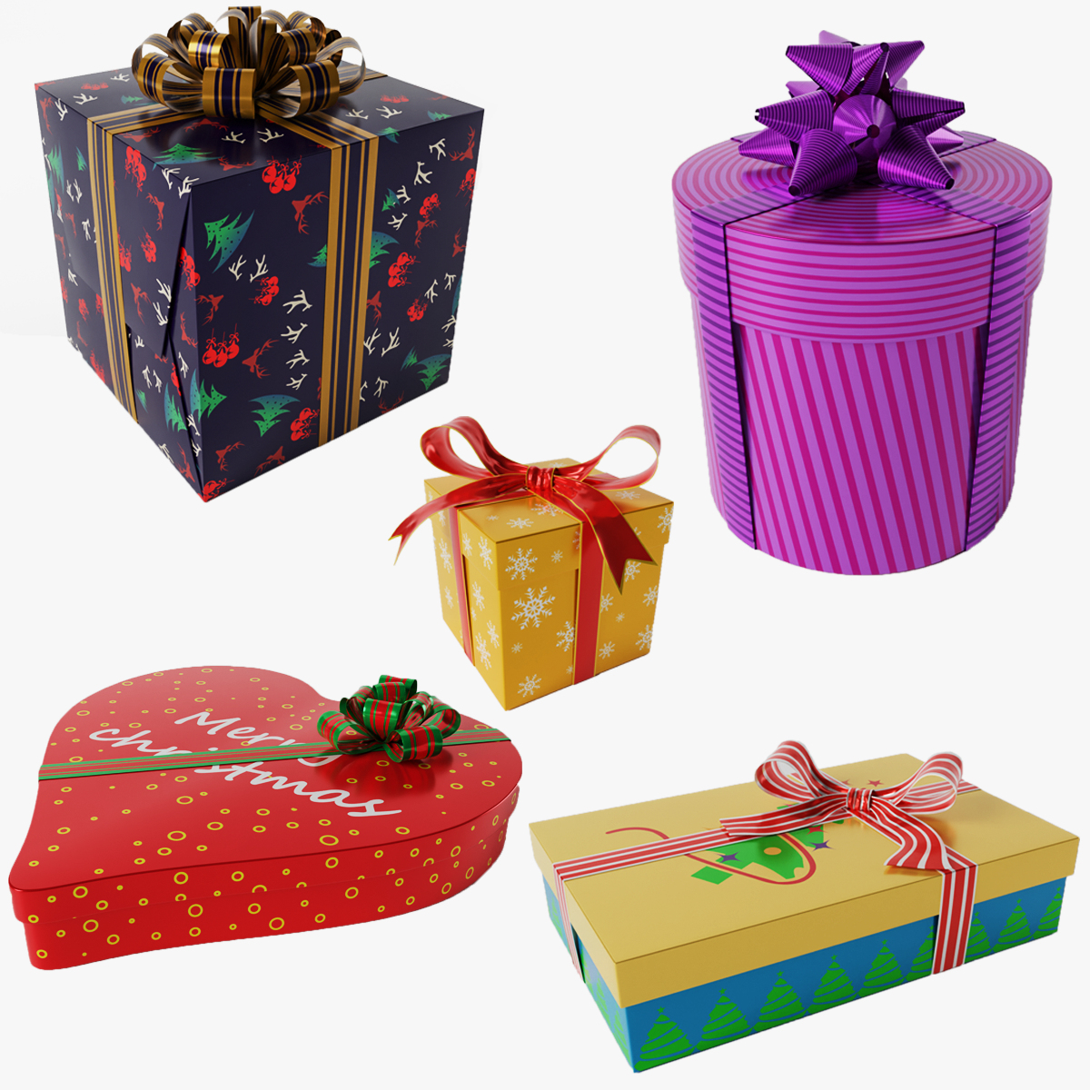 3D model Christmas gifts - TurboSquid 1819923
