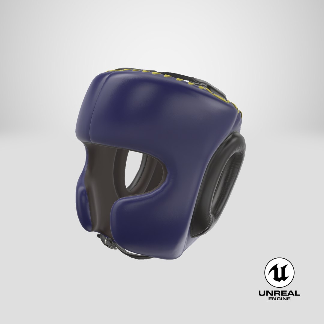 3D Boxing Headgear Blue Cheek Model - TurboSquid 1554959