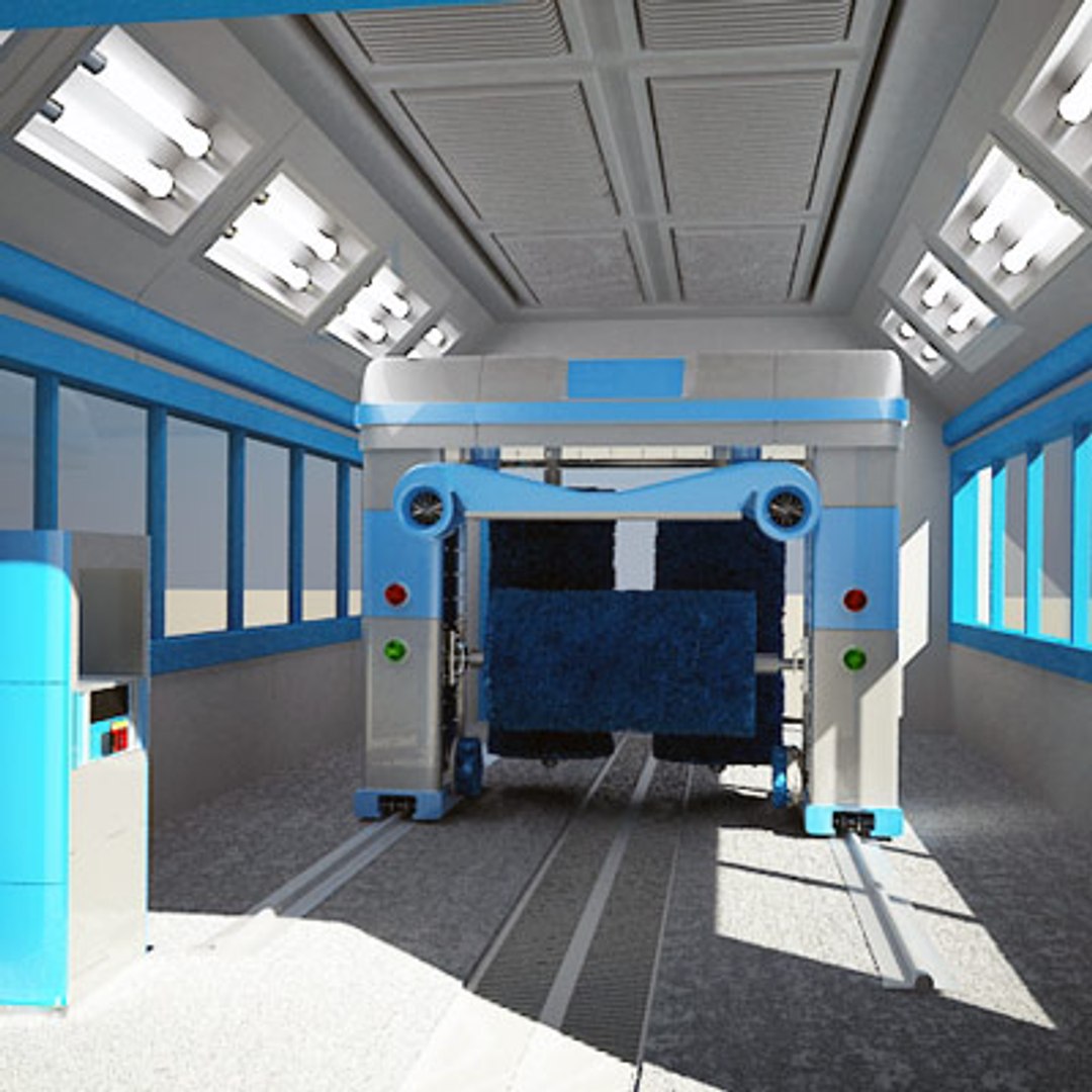 3d Model Of Automatic Car Wash
