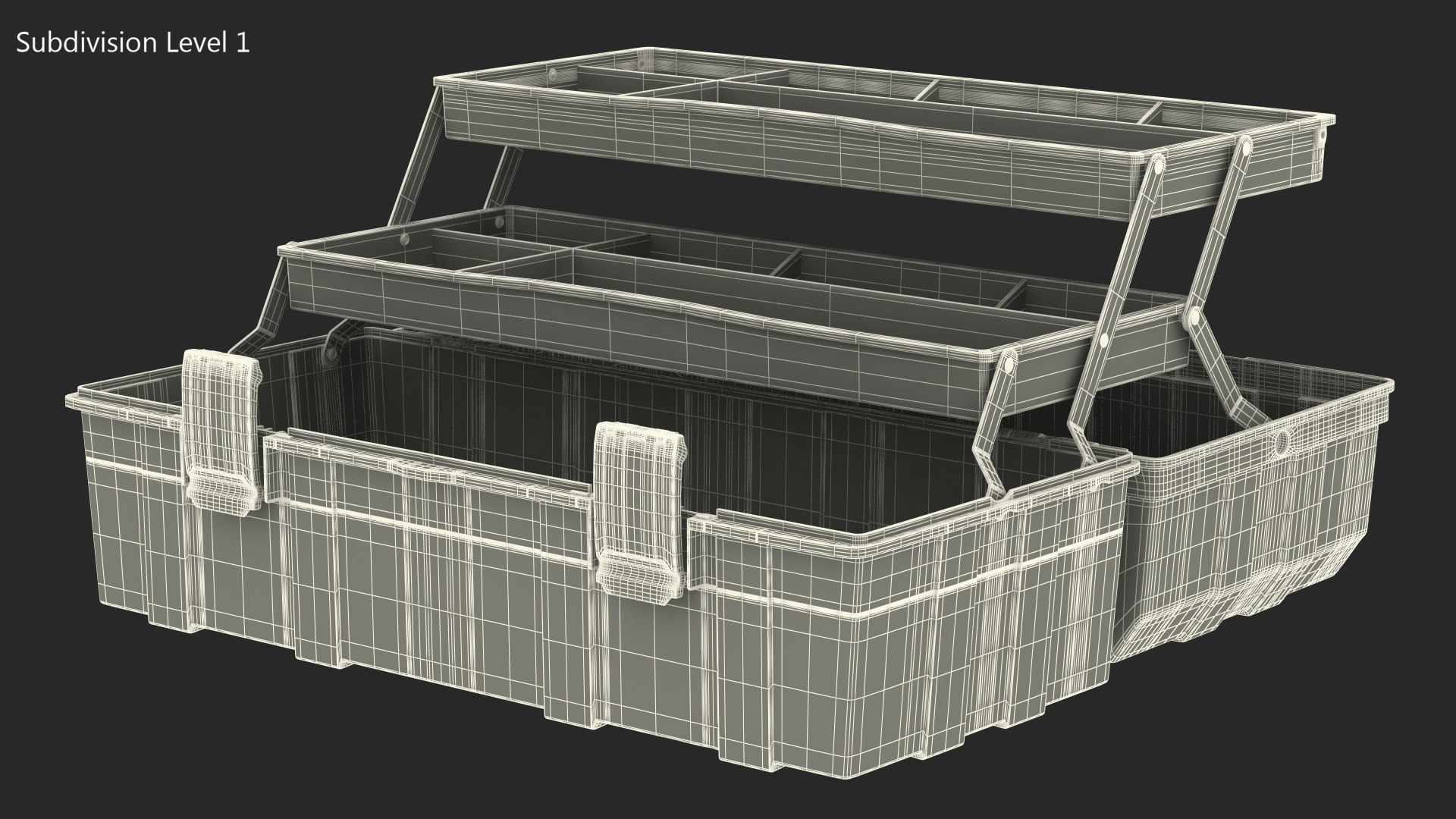 3D Three Layer Folding Plastic Toolbox Rigged - TurboSquid 1729757
