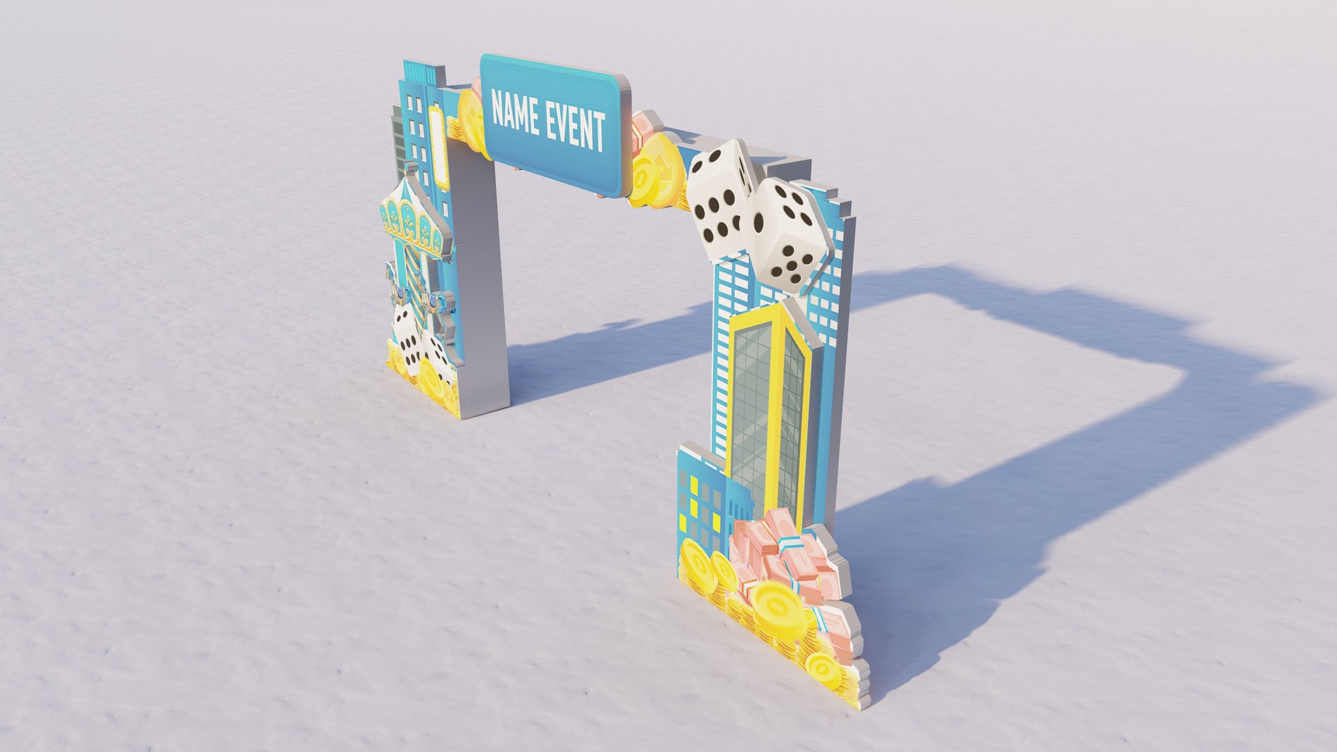 3D Gate Event With A Game Theme Model - TurboSquid 2232048