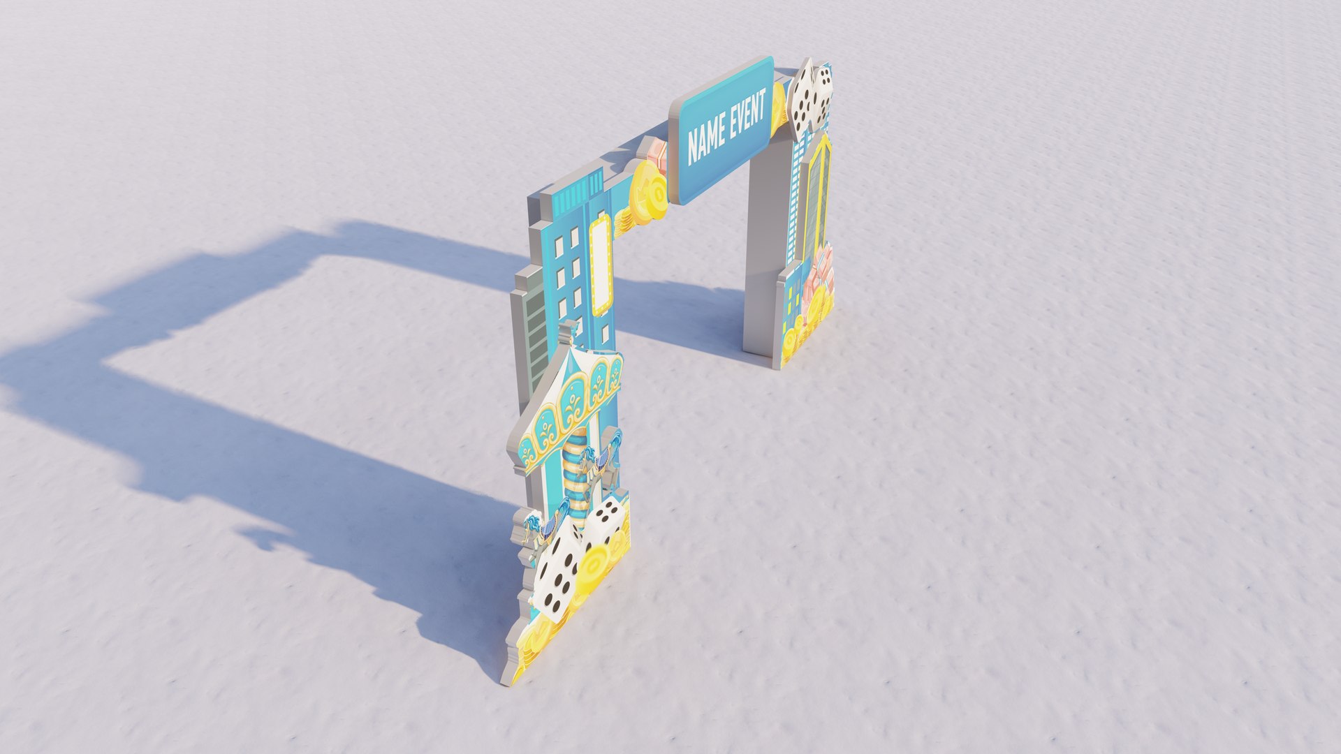 3D Gate Event With A Game Theme Model - TurboSquid 2232048