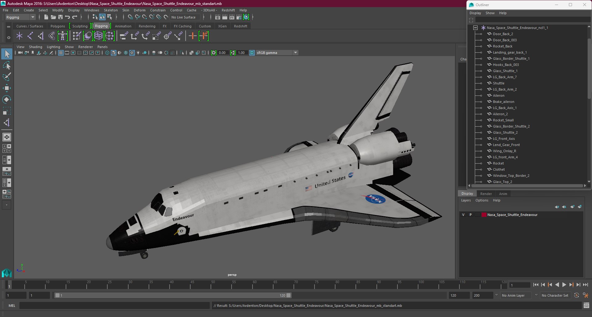 3D Nasa Space Shuttle Endeavour Model - TurboSquid 2261398