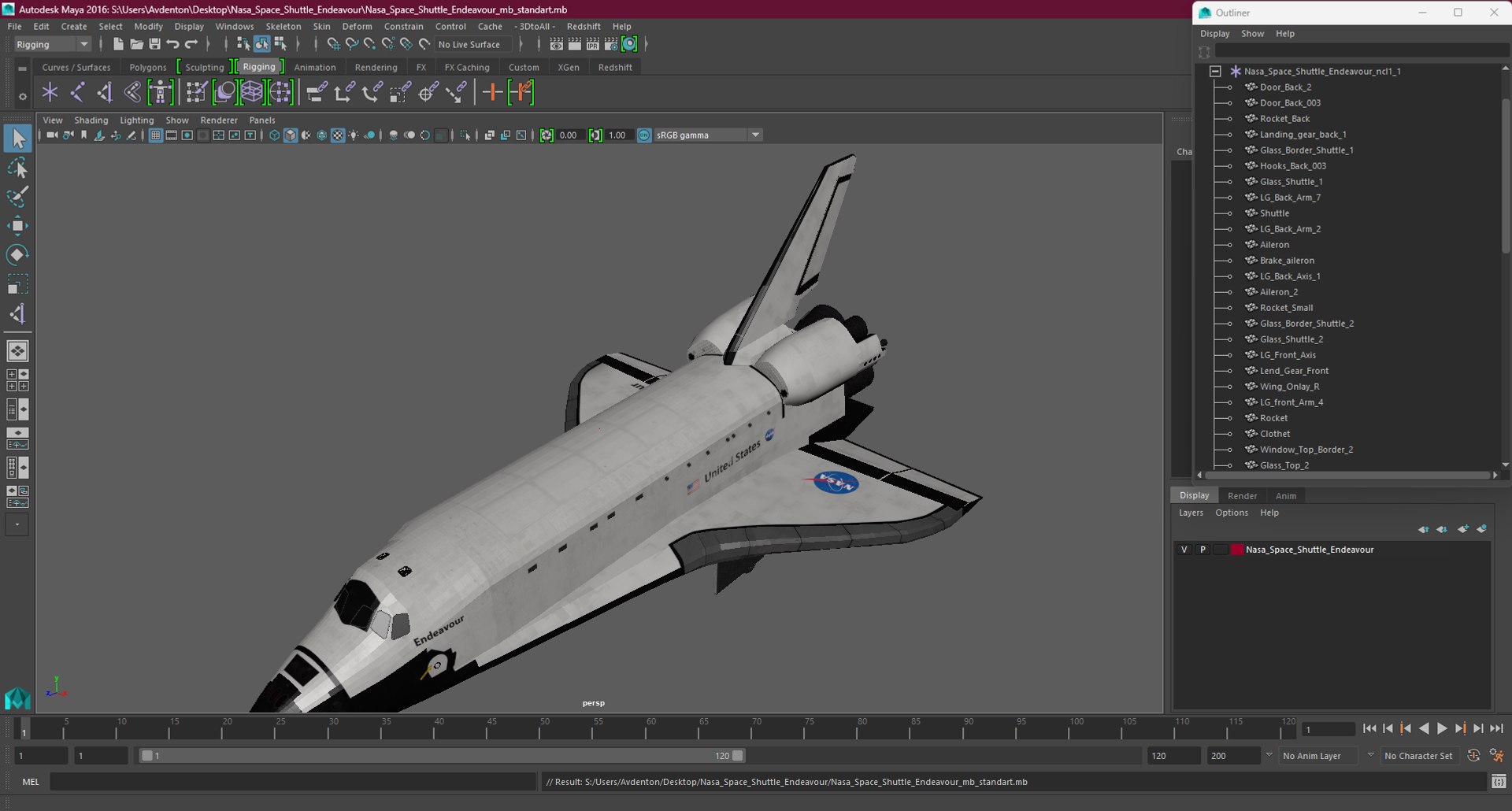 3D Nasa Space Shuttle Endeavour Model - TurboSquid 2261398