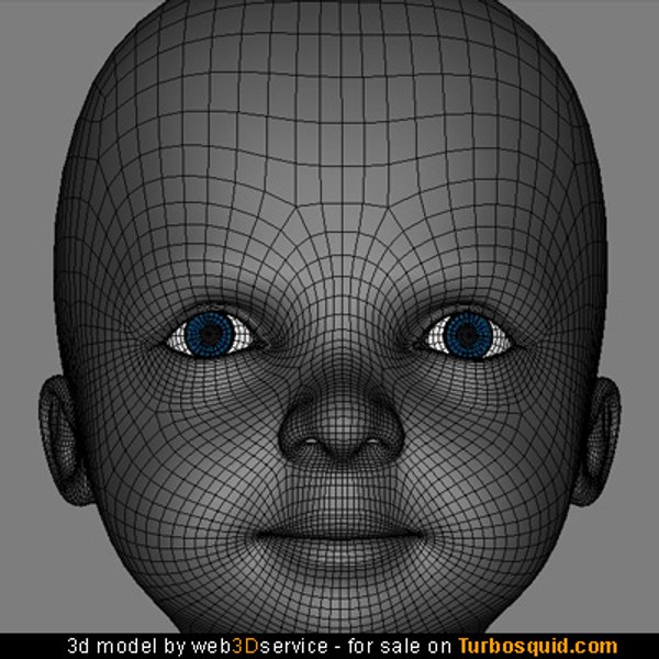 infant head 3d 3ds