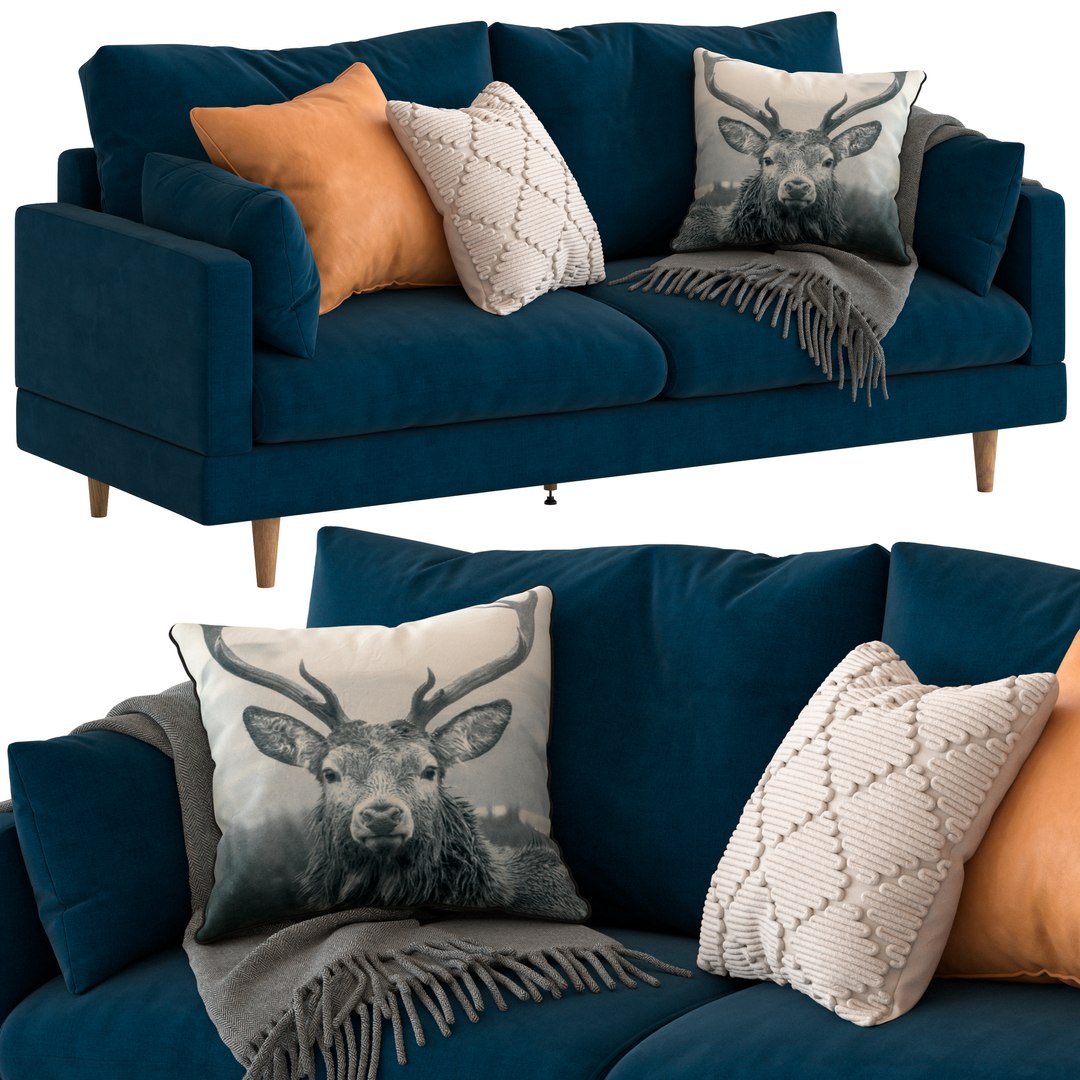 Temple And Webster Silas Sofa 3 Seater 3D Model - TurboSquid 2166164