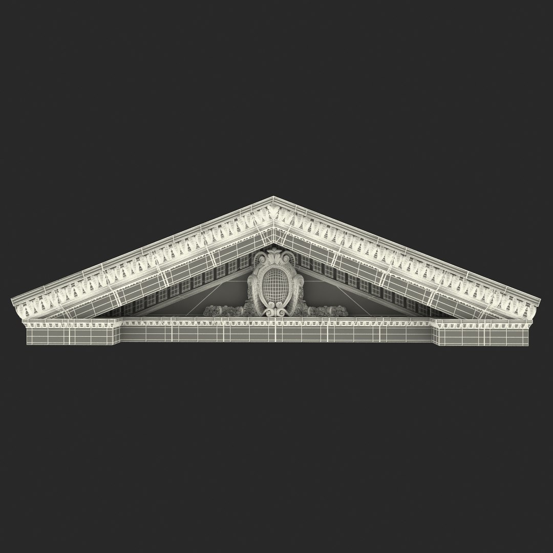3d model pediment