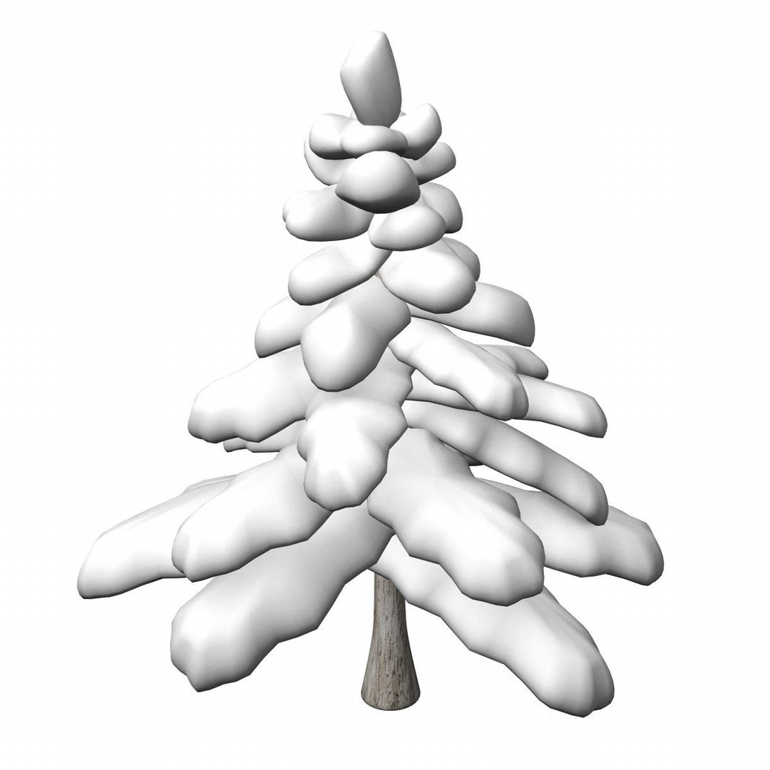 3d Model Christmas Tree Snow