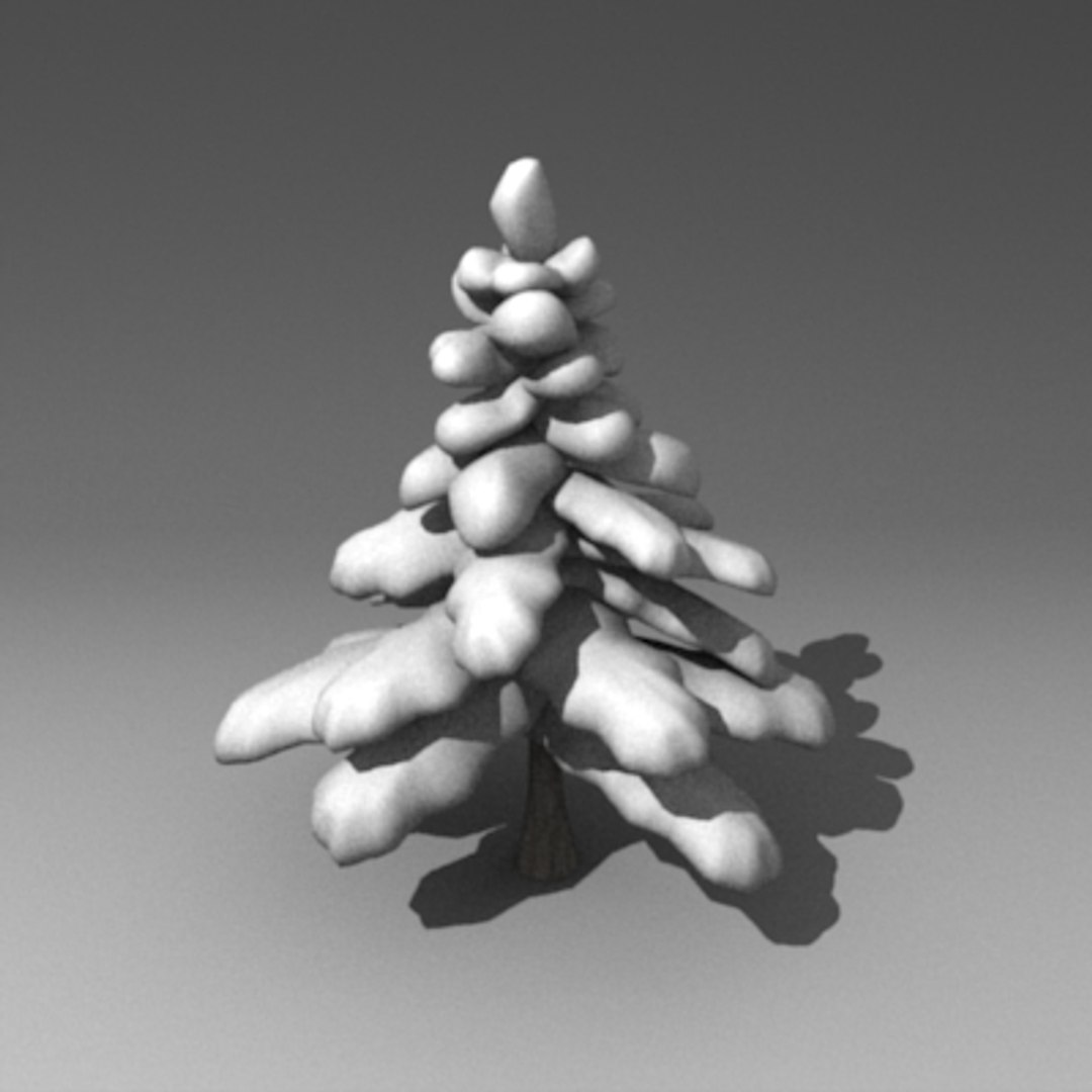 3d Model Christmas Tree Snow