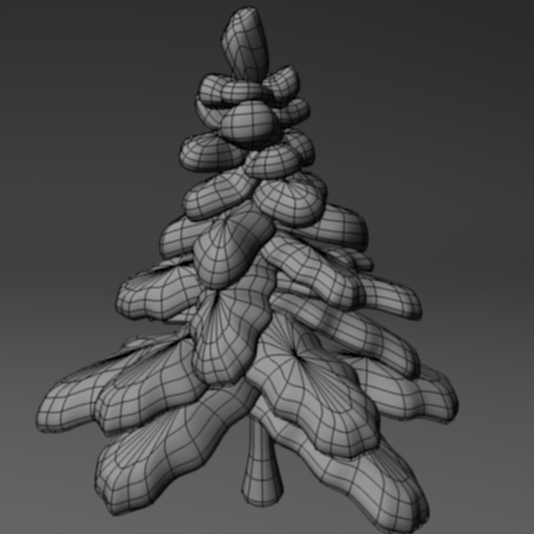 3d Model Christmas Tree Snow