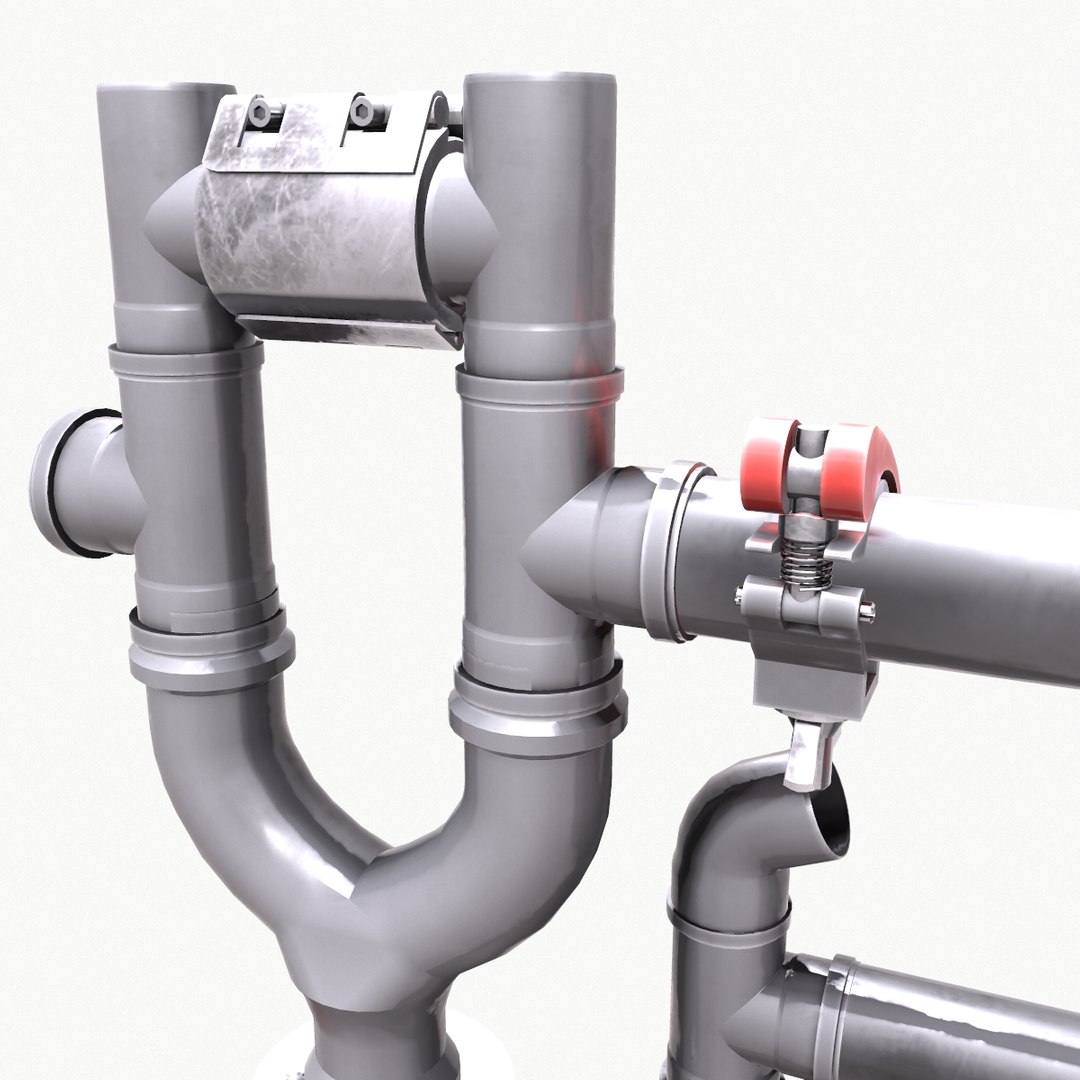 3D pipe clamp pack model - TurboSquid 1402956