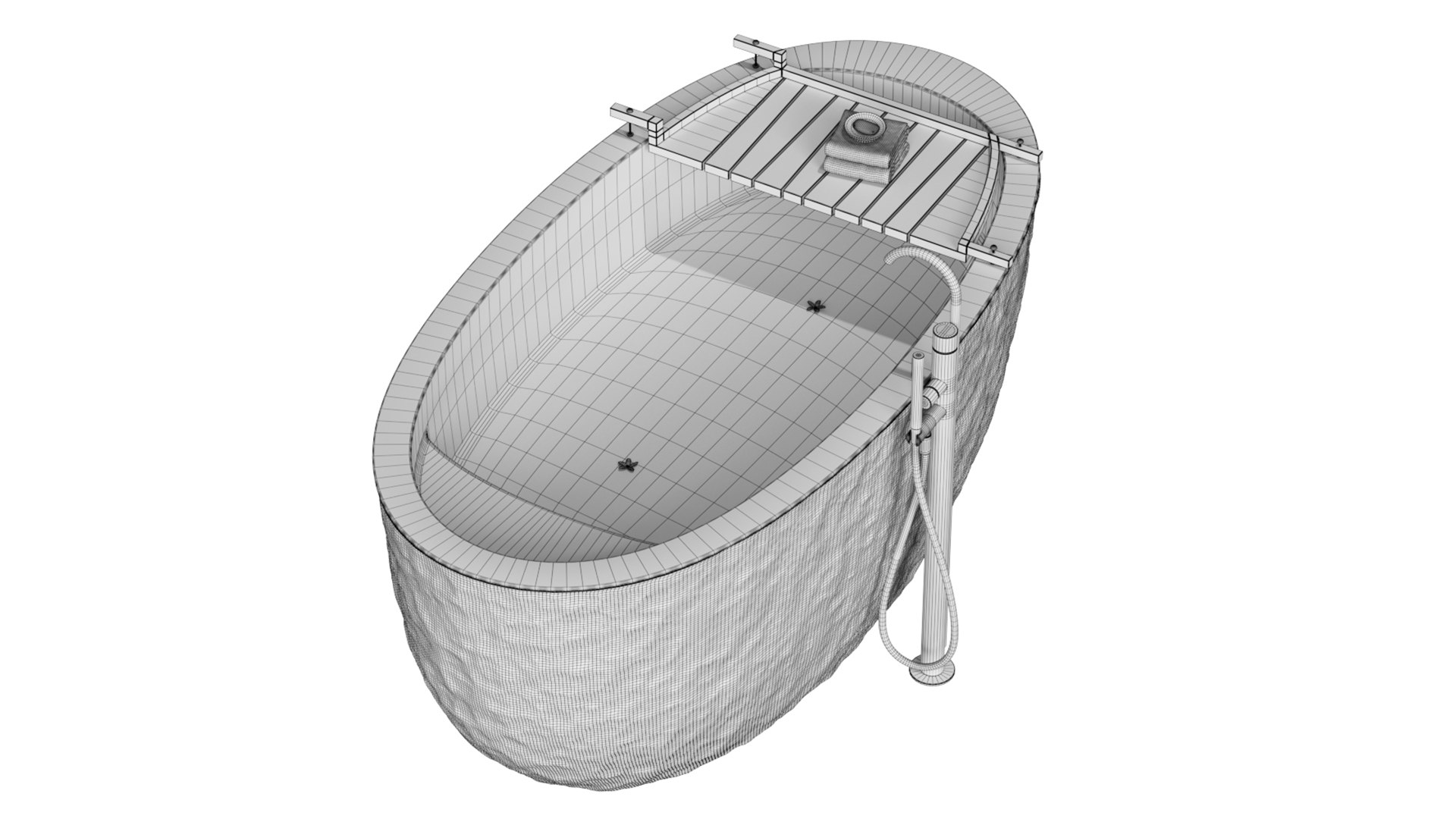 NAGA STONE BATH WITH WILD EDGE BATI BALI Model - TurboSquid 1839397