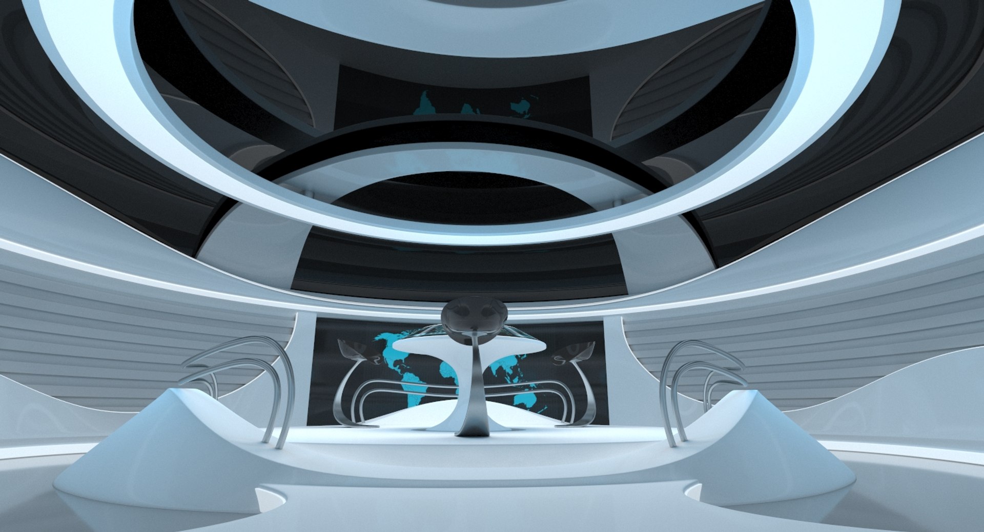 3D Sci-fi Futuristic Control Room Model - TurboSquid 1330204