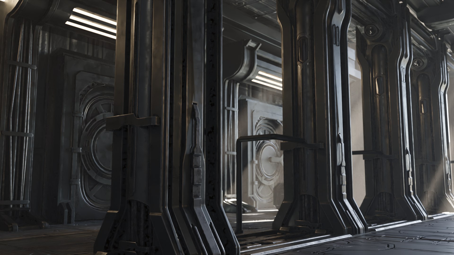 3D Model The Industrial Sci-Fi Corridor - TurboSquid 2054893