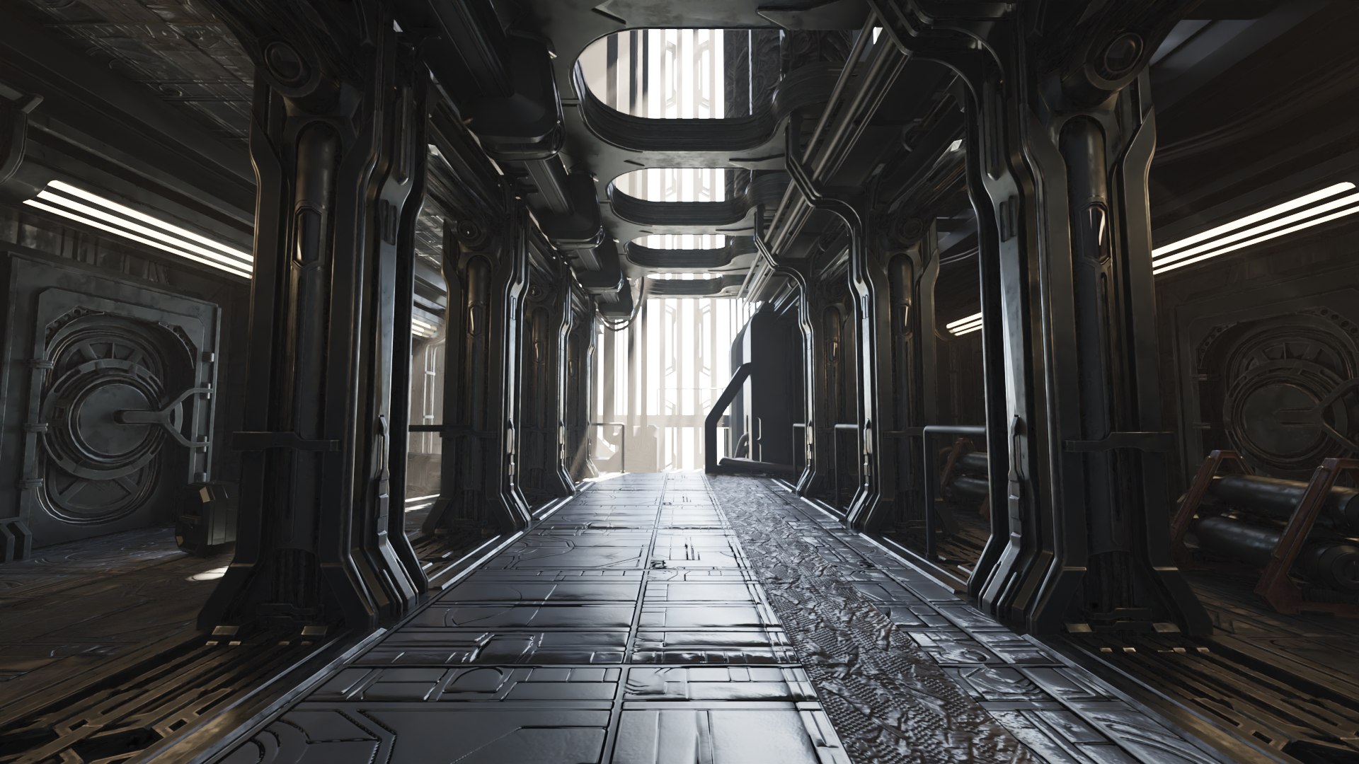 3D Model The Industrial Sci-Fi Corridor - TurboSquid 2054893