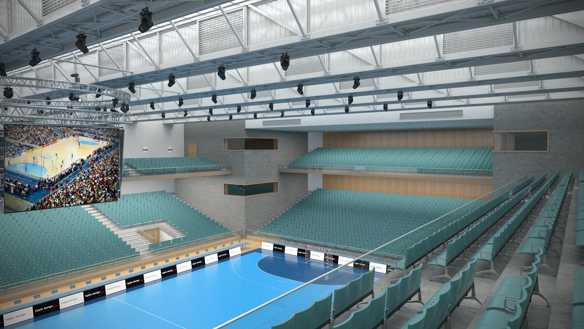 Handball Arena Model - TurboSquid 1539970