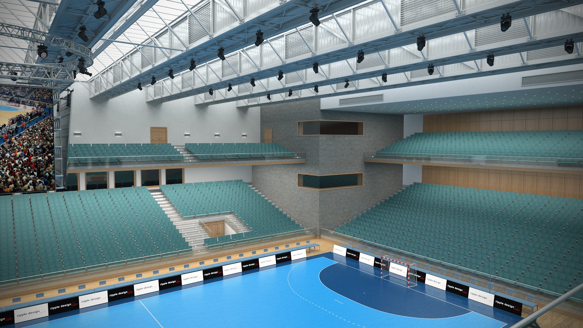 Handball Arena Model - TurboSquid 1539970