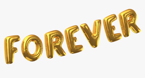 3D Foil Baloon Words CHEERS TO FOREVER Gold - TurboSquid 1738916