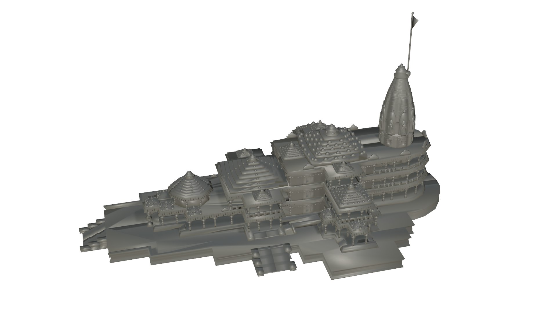 Shree RAM Mandir Ayodhya 3D Model - TurboSquid 2192480