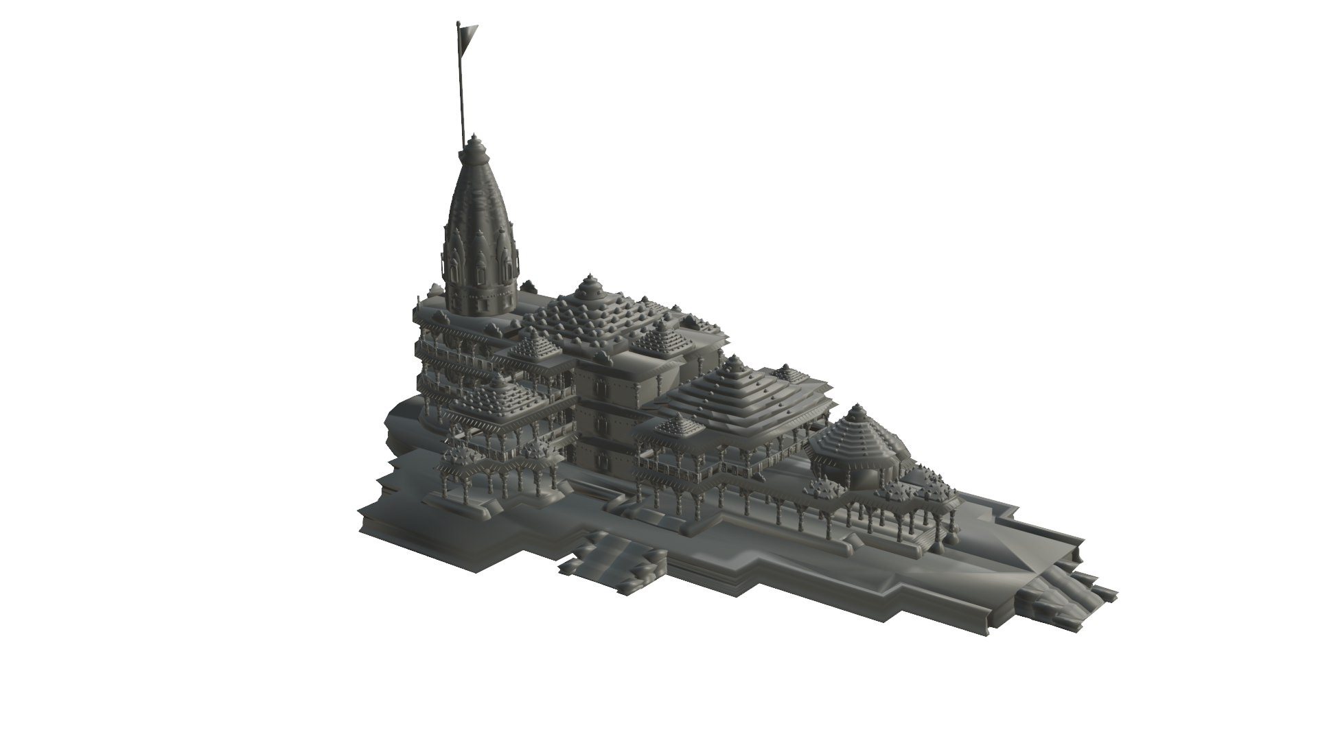 Shree RAM Mandir Ayodhya 3D Model - TurboSquid 2192480