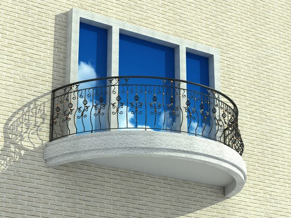 ROUND BALCONY-1 (1) 3D 모델 - TurboSquid 632058