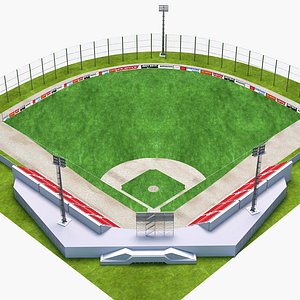 baseball field bases 3d model