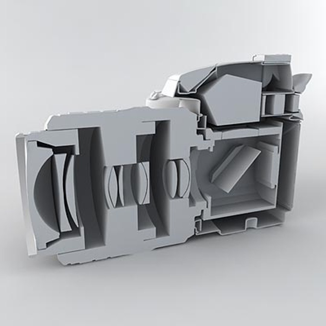 3ds Max Sliced Dslr Camera Lens