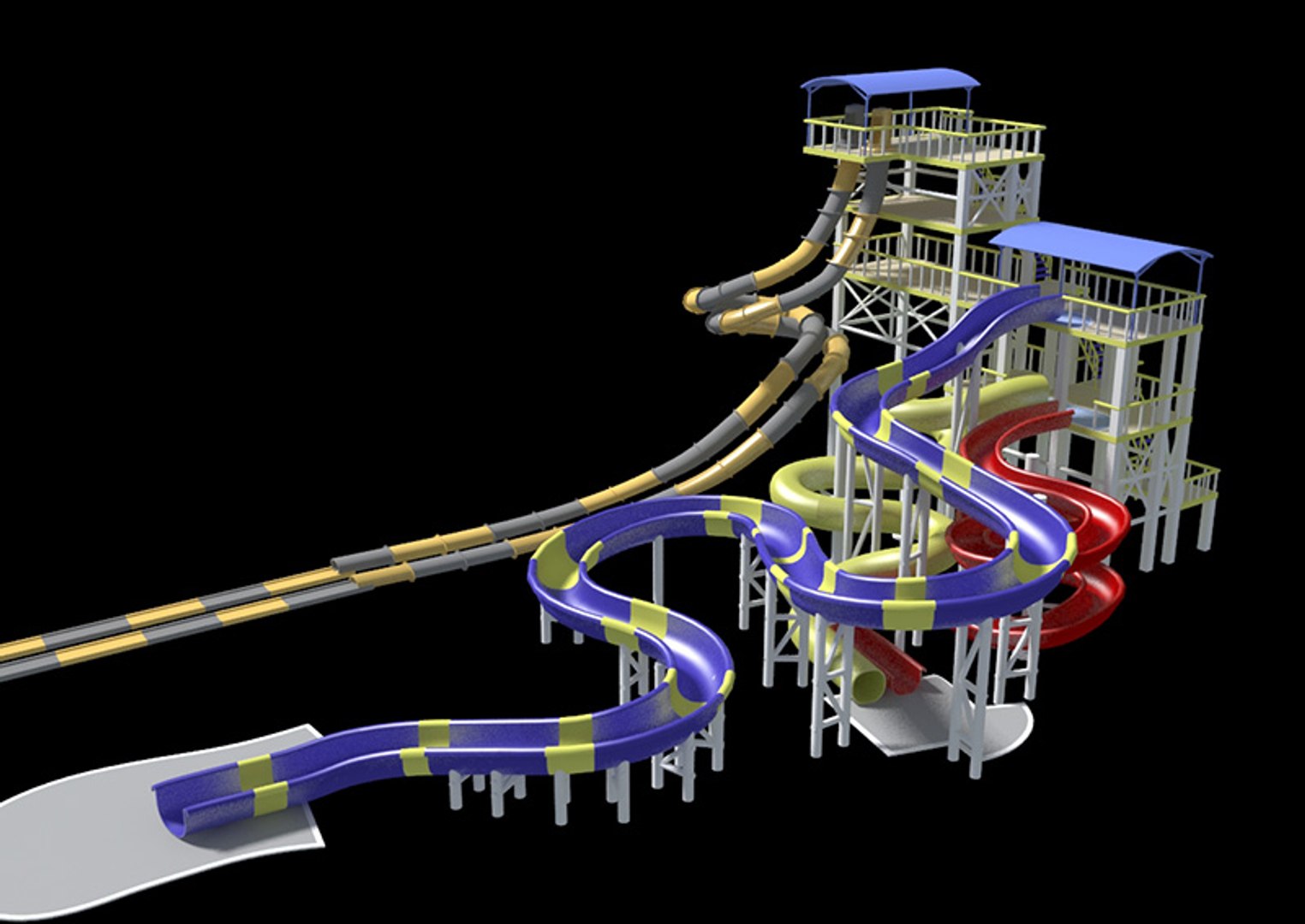 3d Pool Slide Theme Park