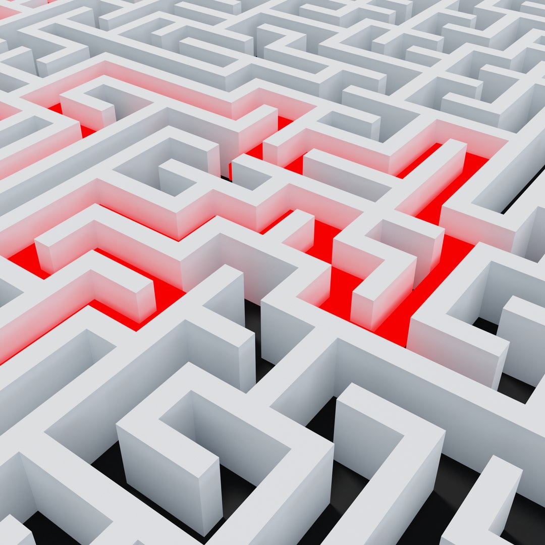 Square Maze With Solution 3D Model - TurboSquid 2085823