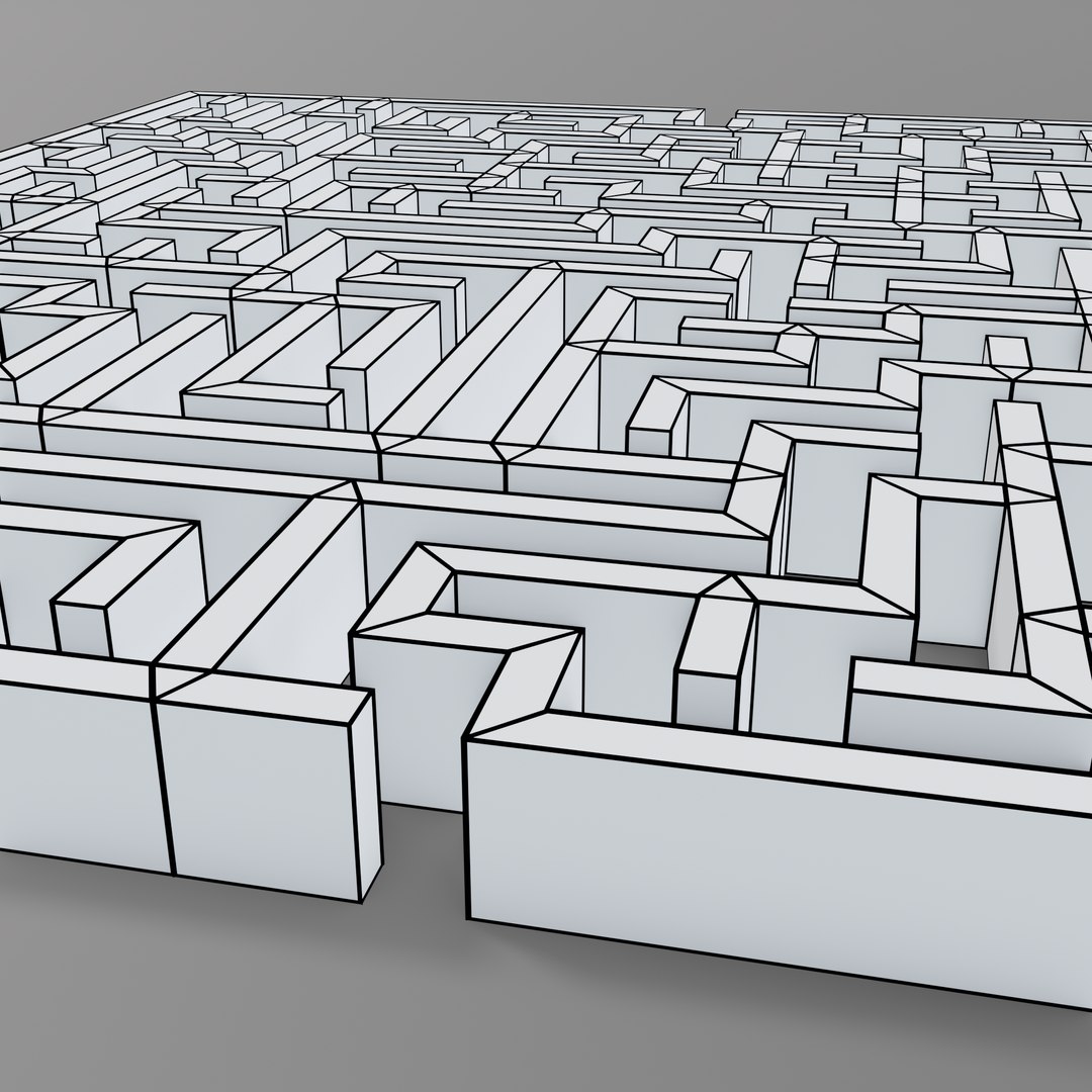 Square Maze With Solution 3D Model - TurboSquid 2085823