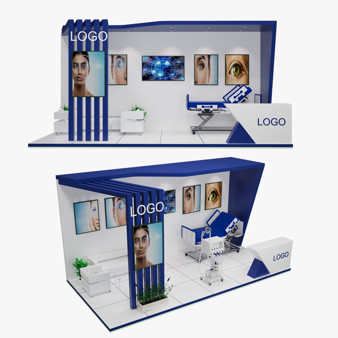3D Model 6x3 M Medical Exhibition - TurboSquid 2264113