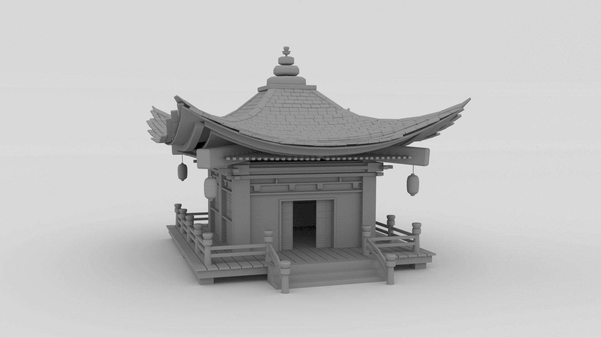 Japanese Temple 3D Model - TurboSquid 1246886