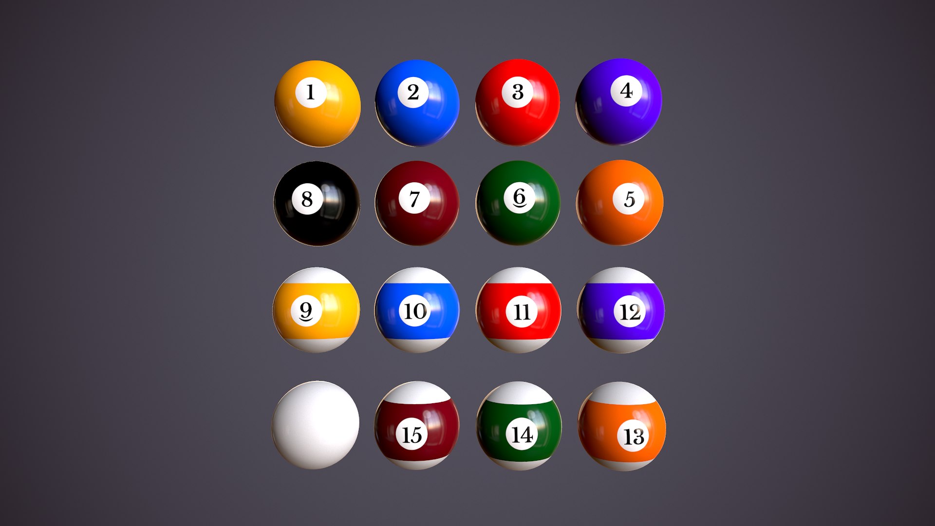 3D Billiard Balls Model - TurboSquid 1970772