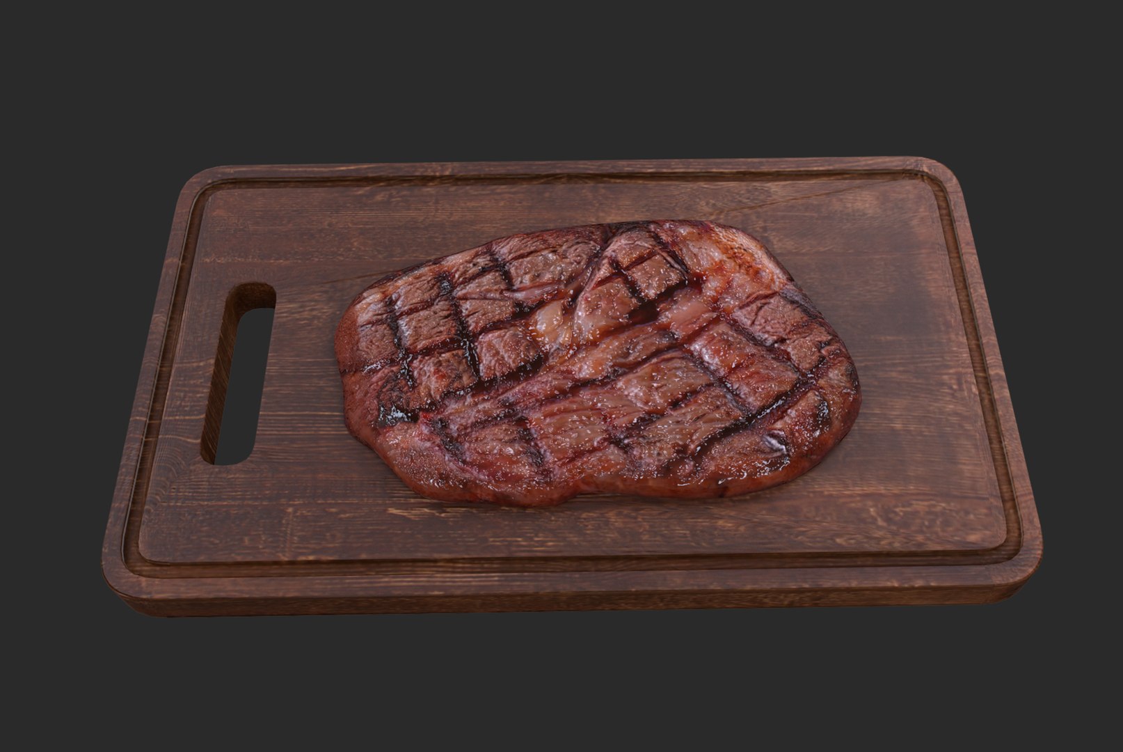 3D Grilled Steak Board - TurboSquid 1584079