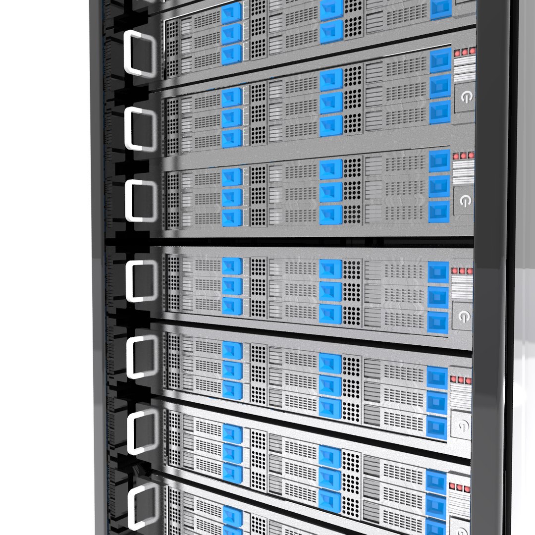 3d Model Of Data Server Rack