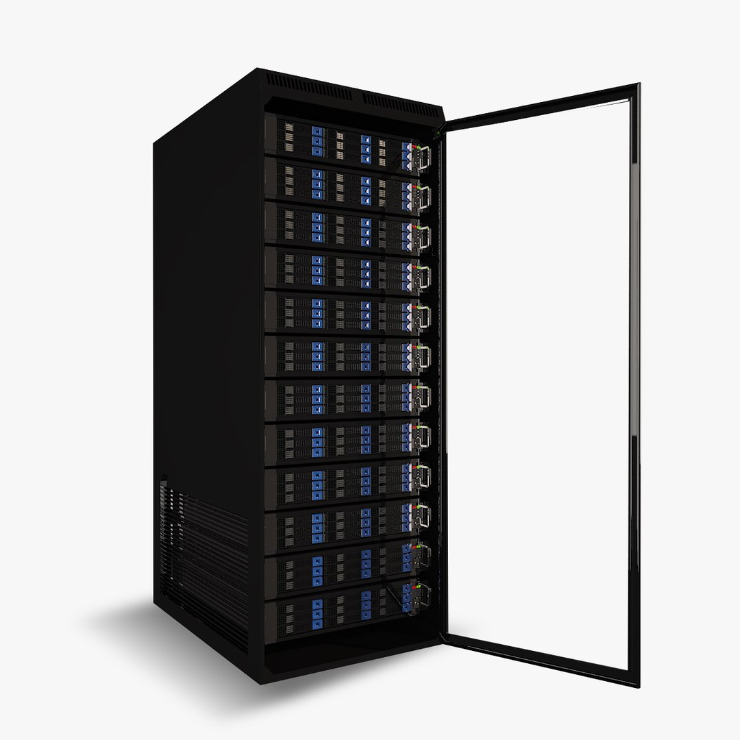 3d Model Of Data Server Rack