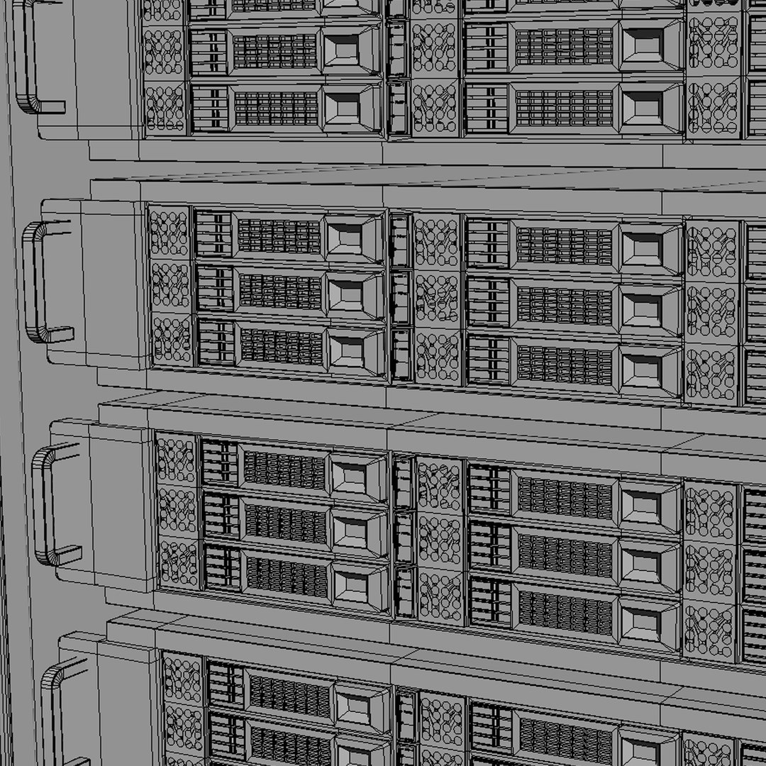 3d Model Of Data Server Rack