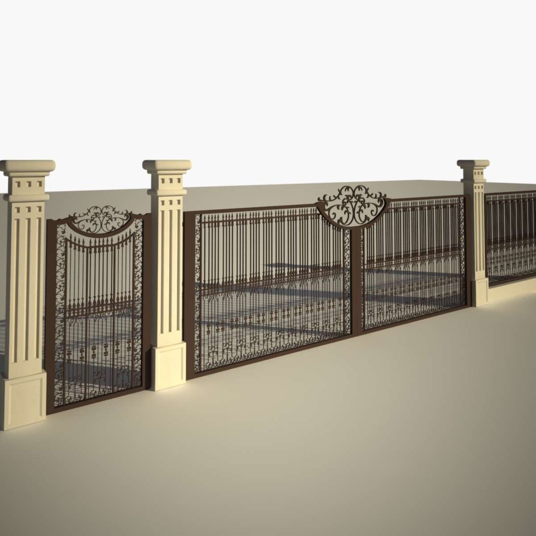 Metallic Cast Gate 3D Model - TurboSquid 1177983
