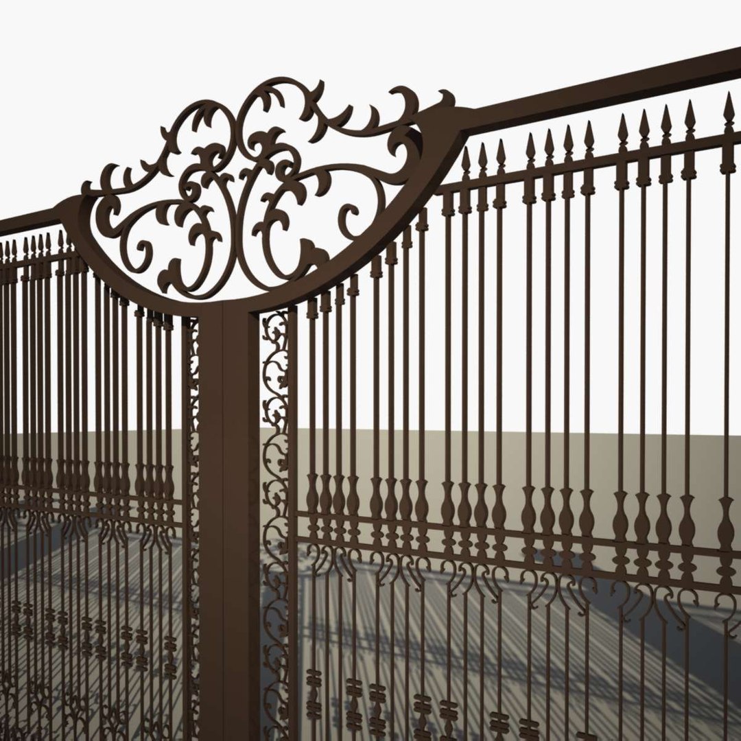Metallic Cast Gate 3D Model - TurboSquid 1177983