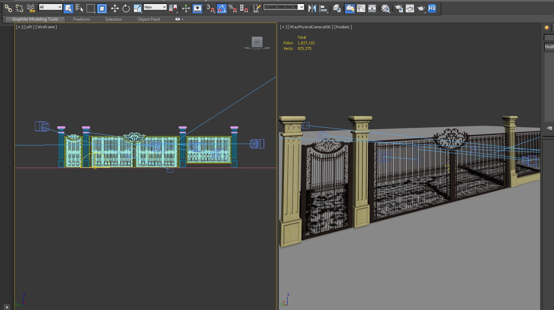 Metallic Cast Gate 3D Model - TurboSquid 1177983