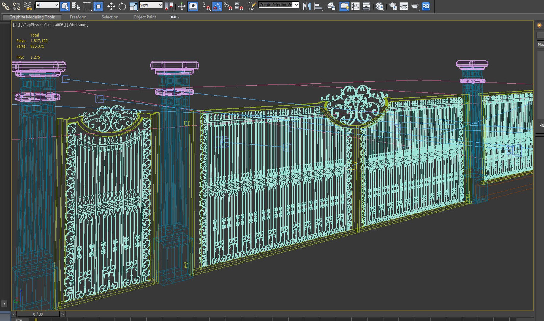 Metallic Cast Gate 3D Model - TurboSquid 1177983