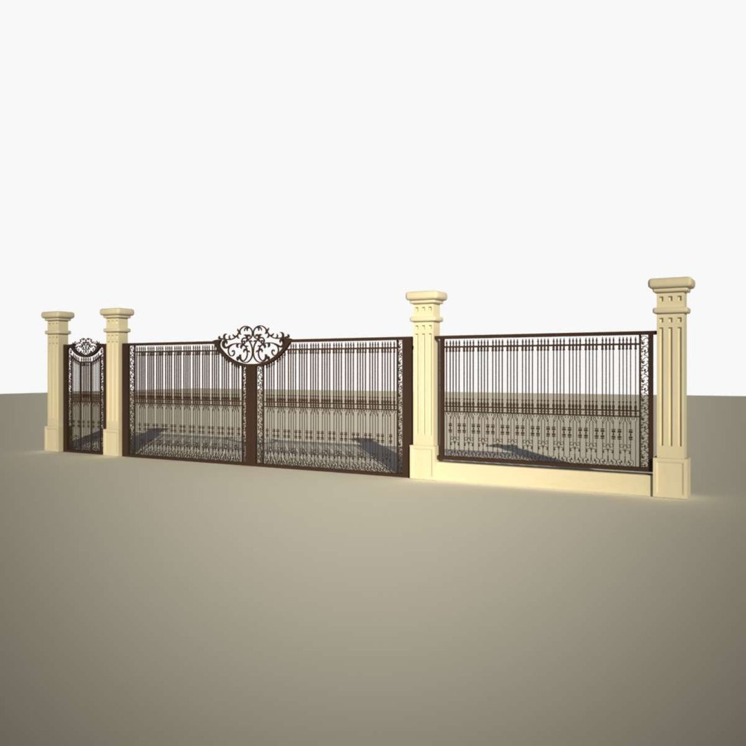 Metallic cast gate 3D model - TurboSquid 1177983
