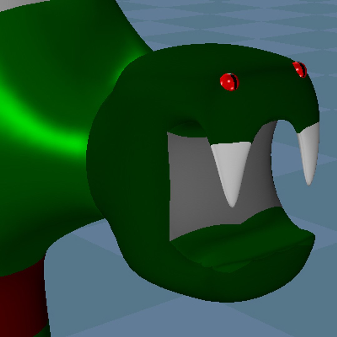 3d Model Ornate Sword Snake Heads