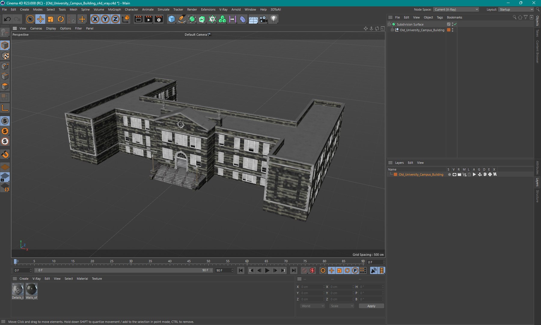Old University Campus Building 3D - TurboSquid 2391453