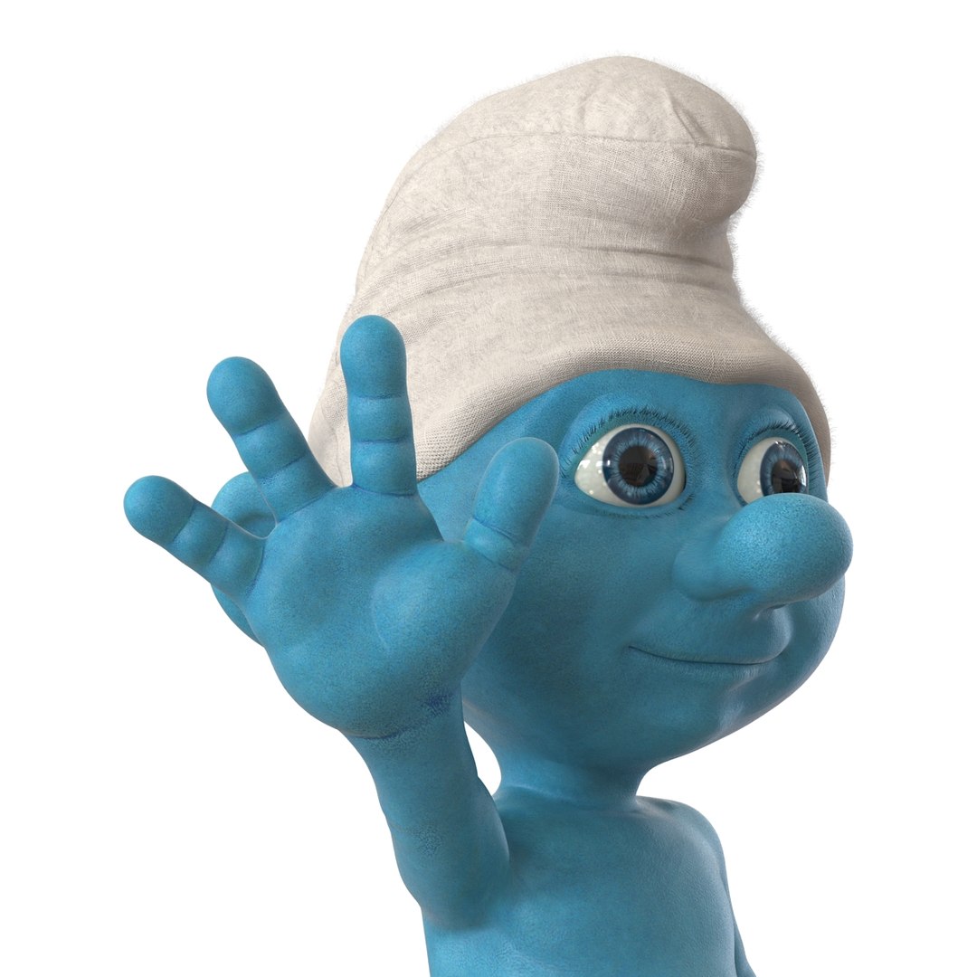 3d Smurf Pose 2 Fur